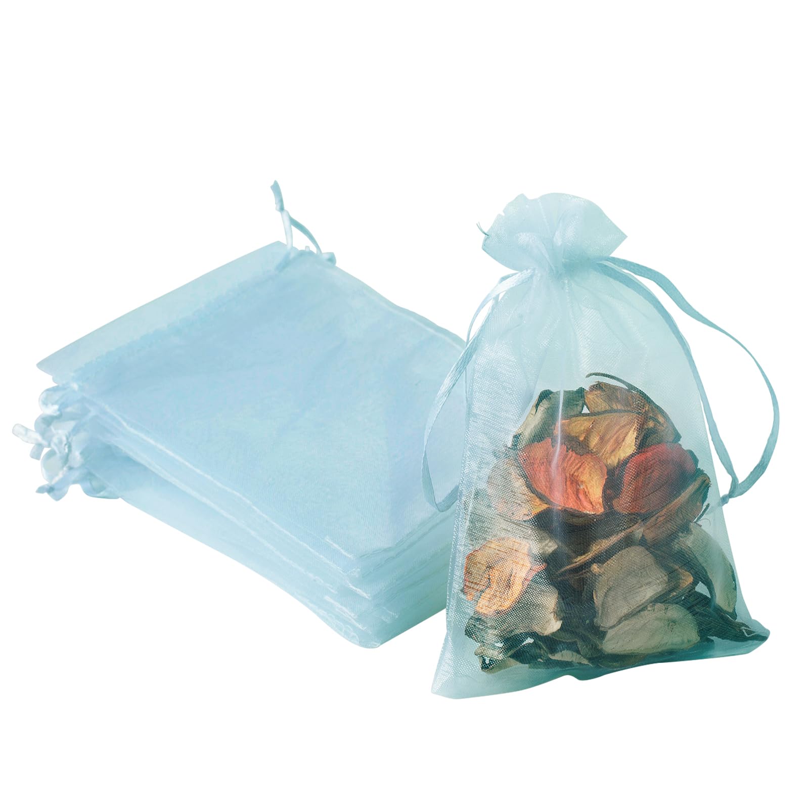 100 sacs d'organza 10x15cm - Sachets cadeaux pour bijoux, bonbons ...