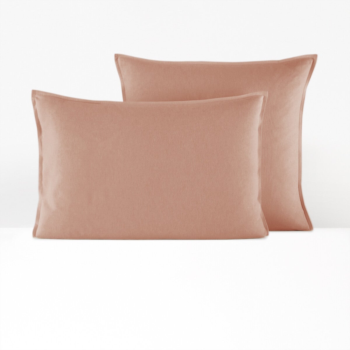 Taie d'oreiller, flanelle coton, Clara - Vieux rose - 50 x 70 cm ...