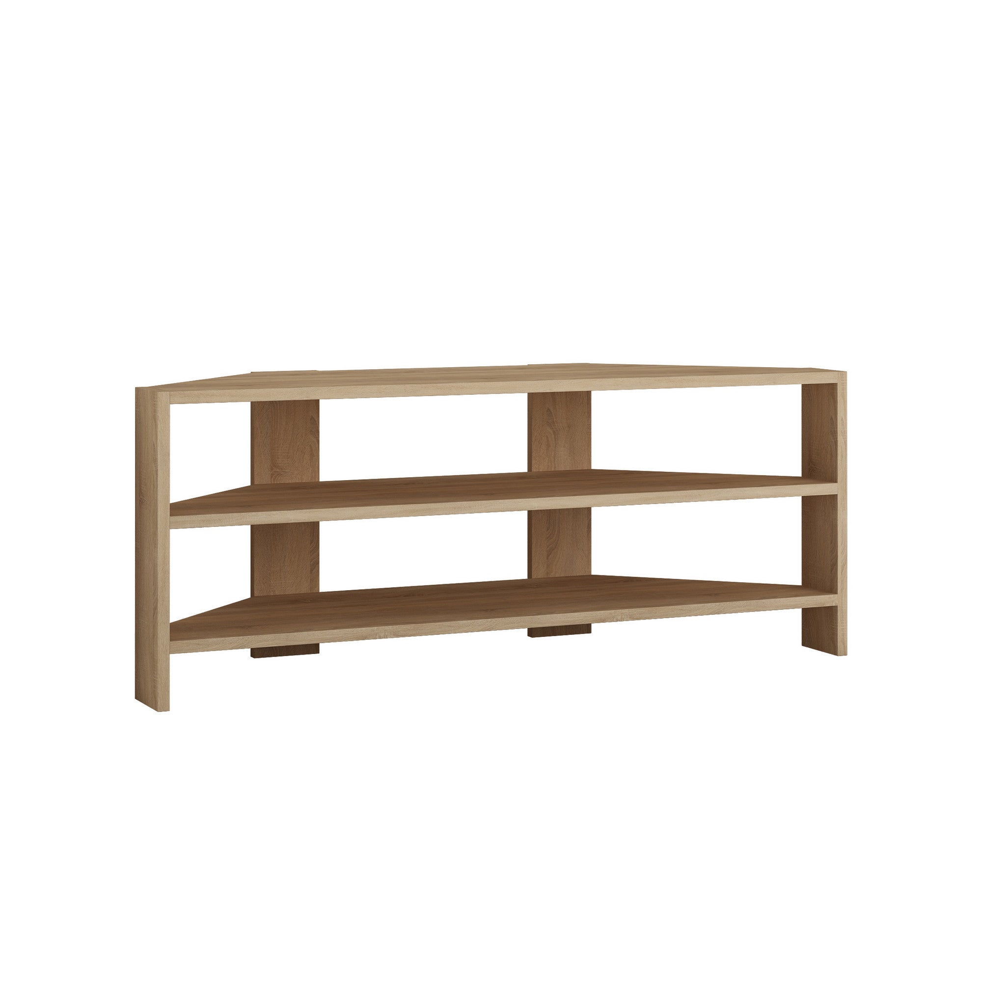Meuble TV d'angle en bois "Thales" - 114 x 36 x 45 cm - Beige | Leroy ...