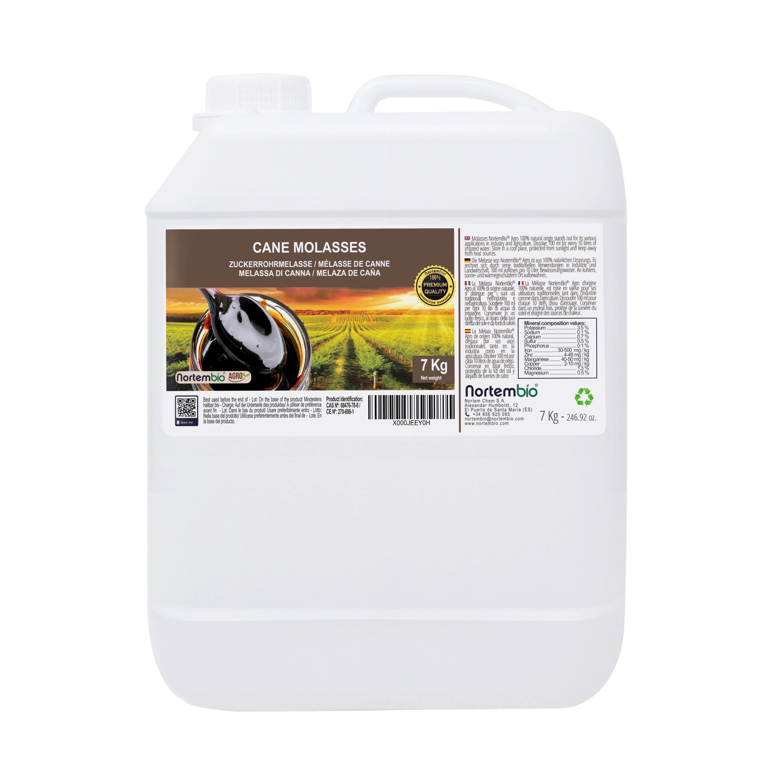 Nortembio. Melassa di canna 7 Kg. 100% naturale. Favorisce la crescita ...
