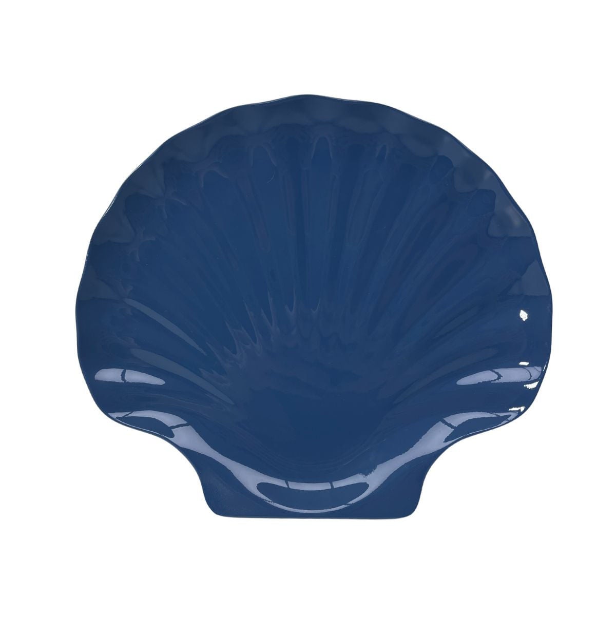 Plato diseño concha de mar azul 25x22 cm | Leroy Merlin