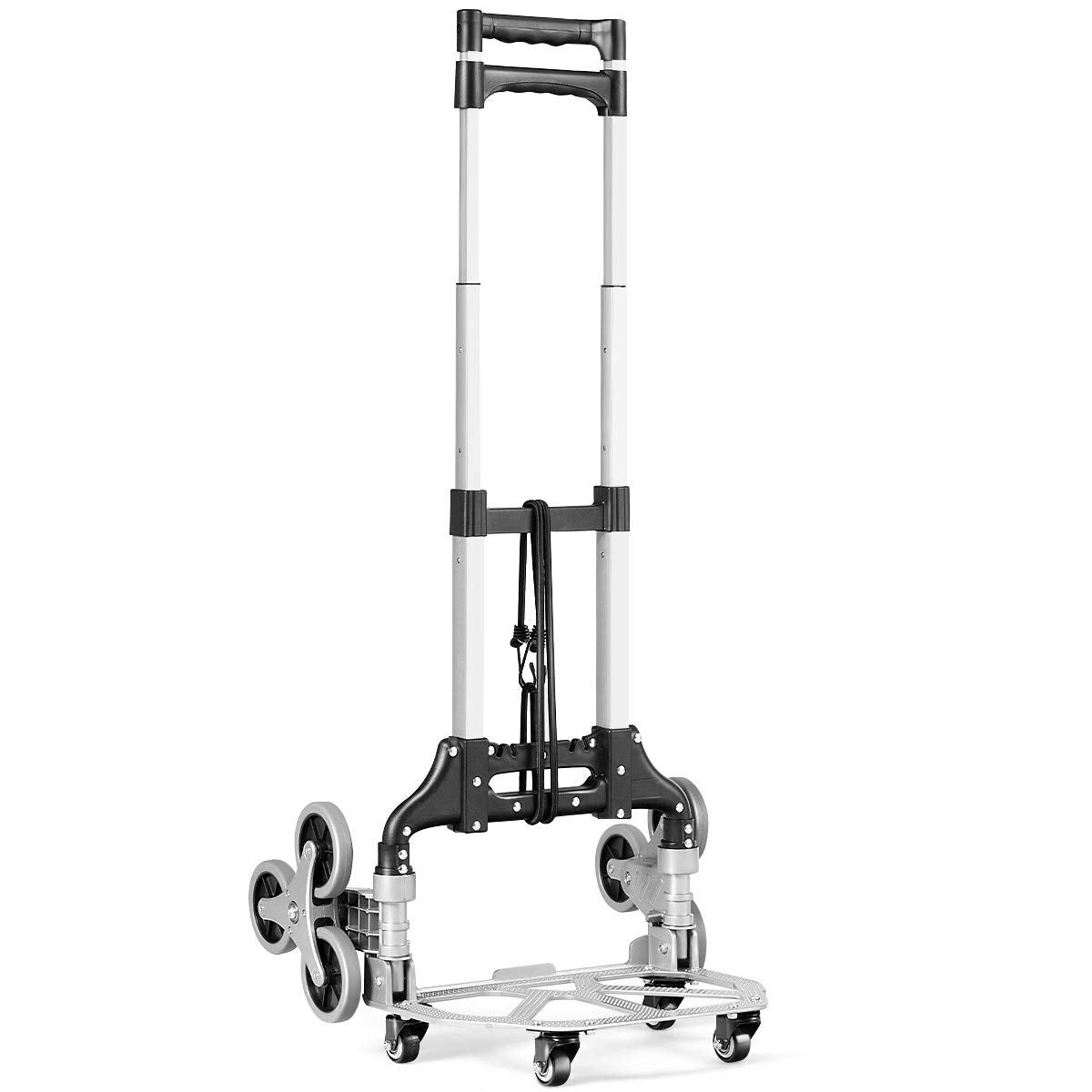 Diable Pliable 3 Roues en Aluminium, Chariot d’Escalier avec Corde de ...