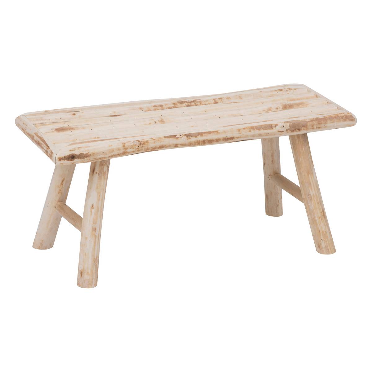Banc "Woody" L70cm en bois - Atmosphera créateur d'intérieur | Leroy Merlin