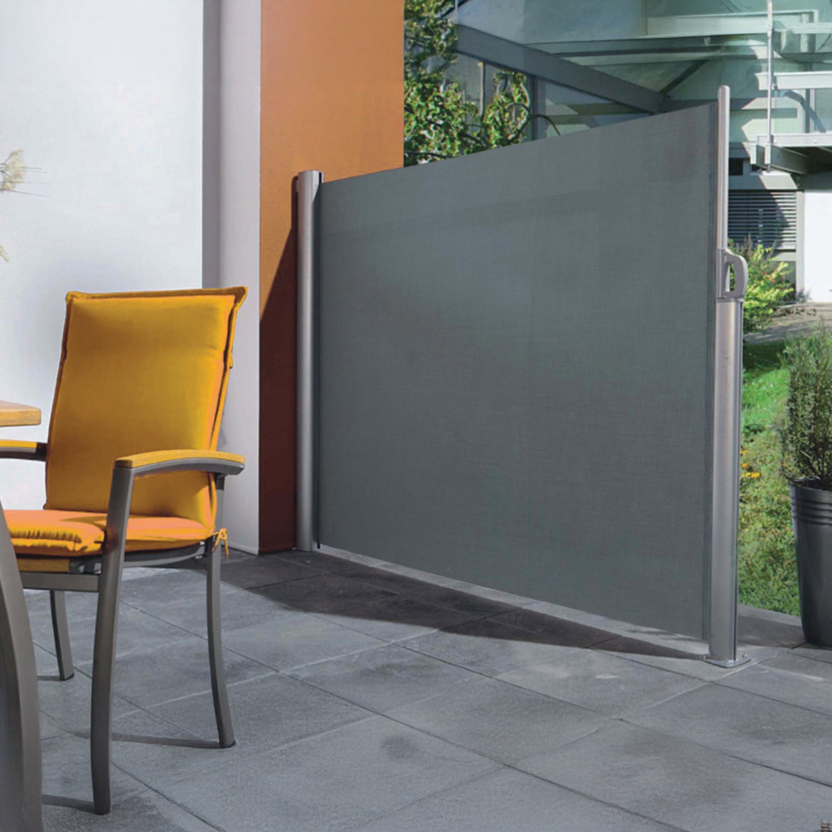 Paravent rétractable 3 m brise-vue extérieur - Gris anthracite ...