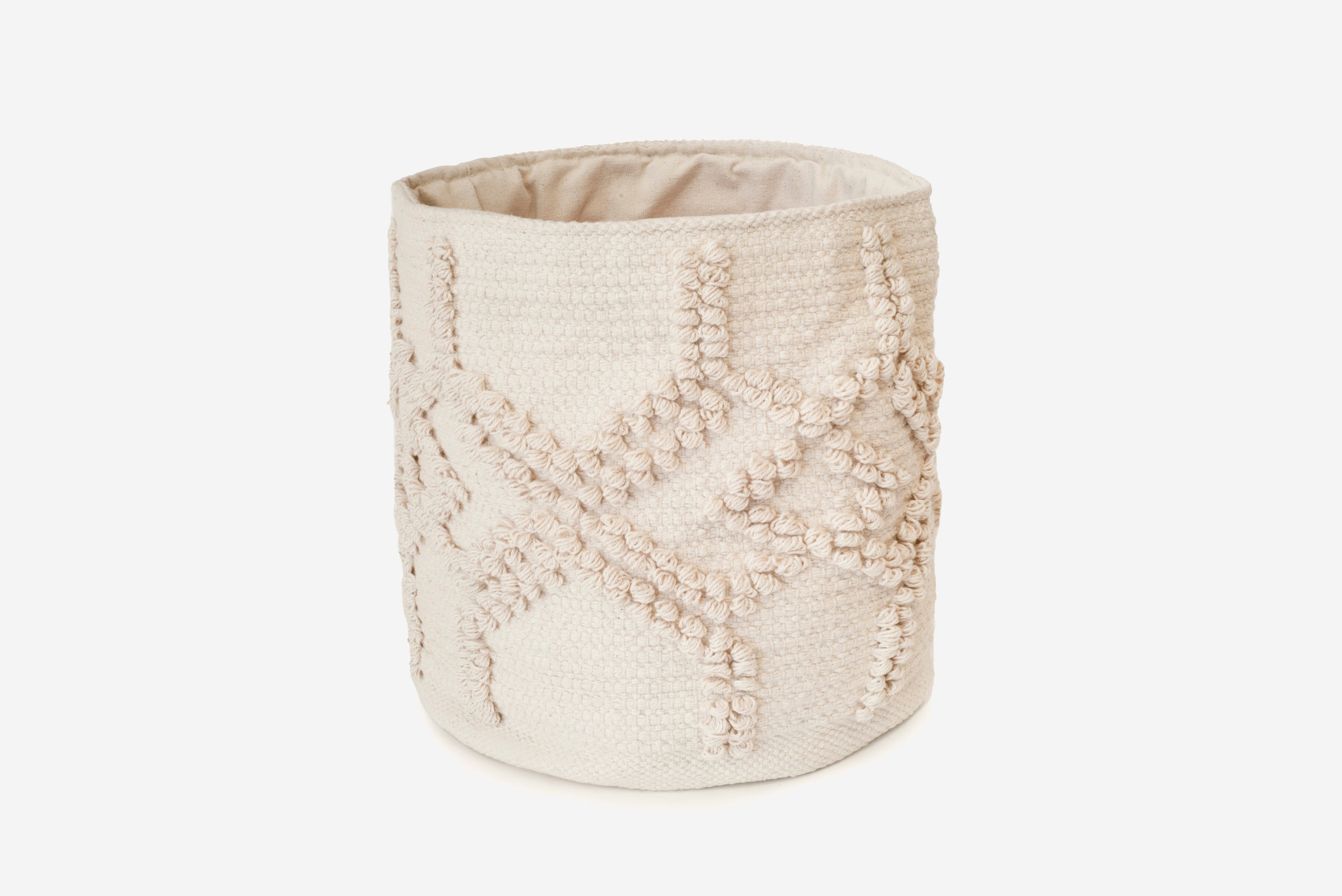 Kosz makramowy naturalny Ø30x30 cm | Ręcznie wykonany kosz dekoracyjny ...