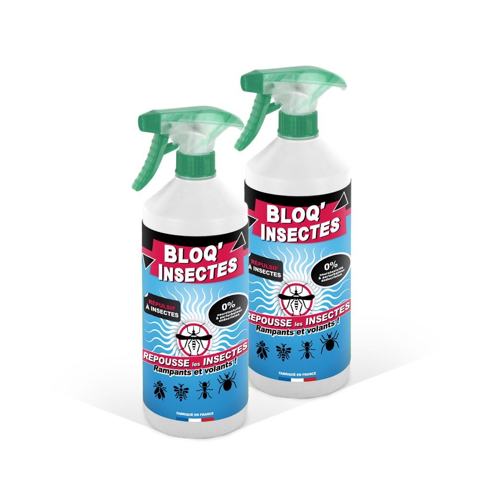 Lot 2L répulsif spray BLOQ'INSECTES nouvelle formule - Repousse ...