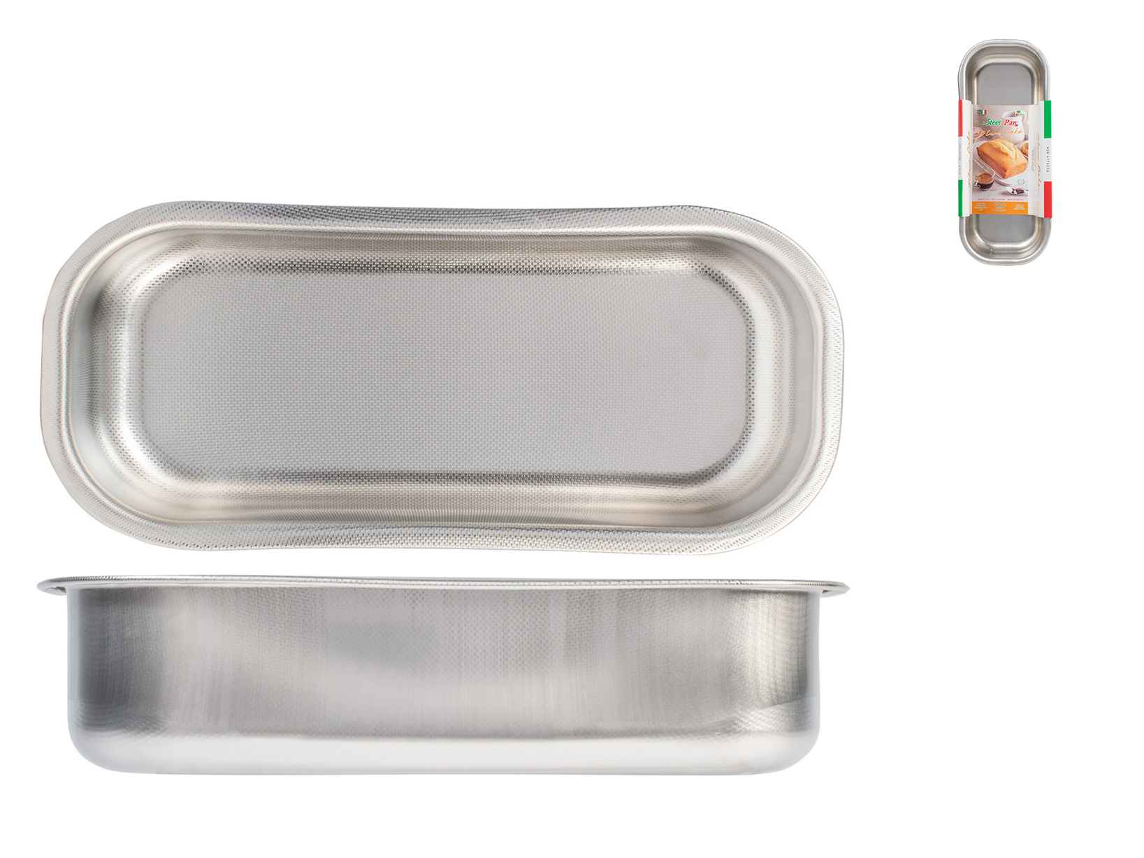 Steel Pan 2285630 Plumcake Nonstick in Acciaio Inox 18/10 30x11cm ...