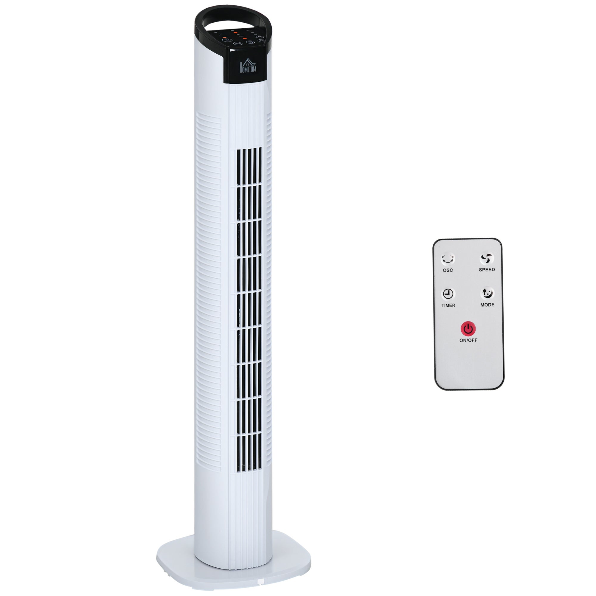 Ventilateur tour avec télécommande de 5 m, oscillation à 70°, 3 ...