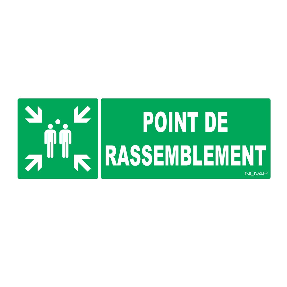 Panneau point de rassemblement - Alu 450x150mm - 4012902 | Bricoman