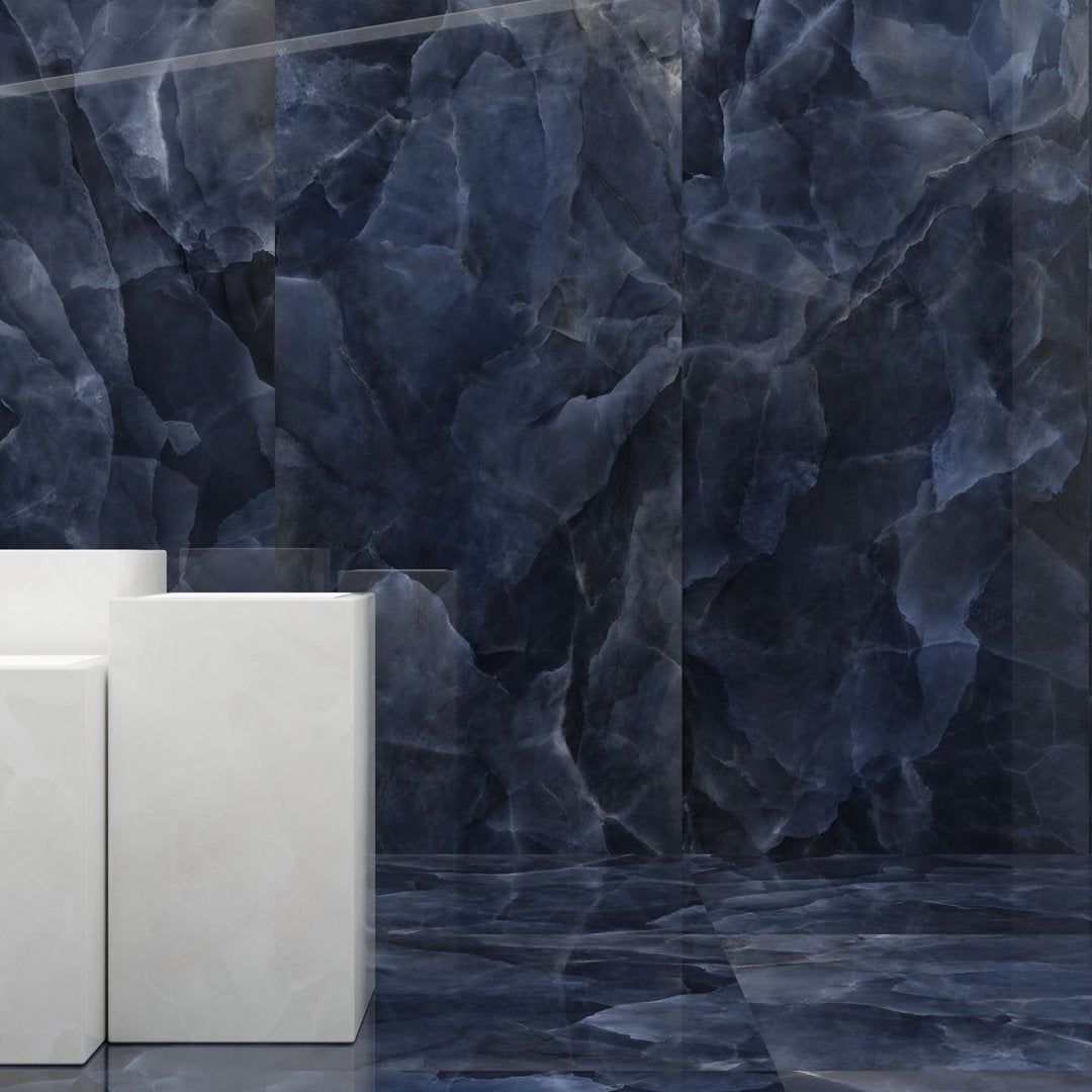 Marbre brillant bleu foncé - Carrelages 60x60 cm 9 mm - EOX 1000 60x60 ...
