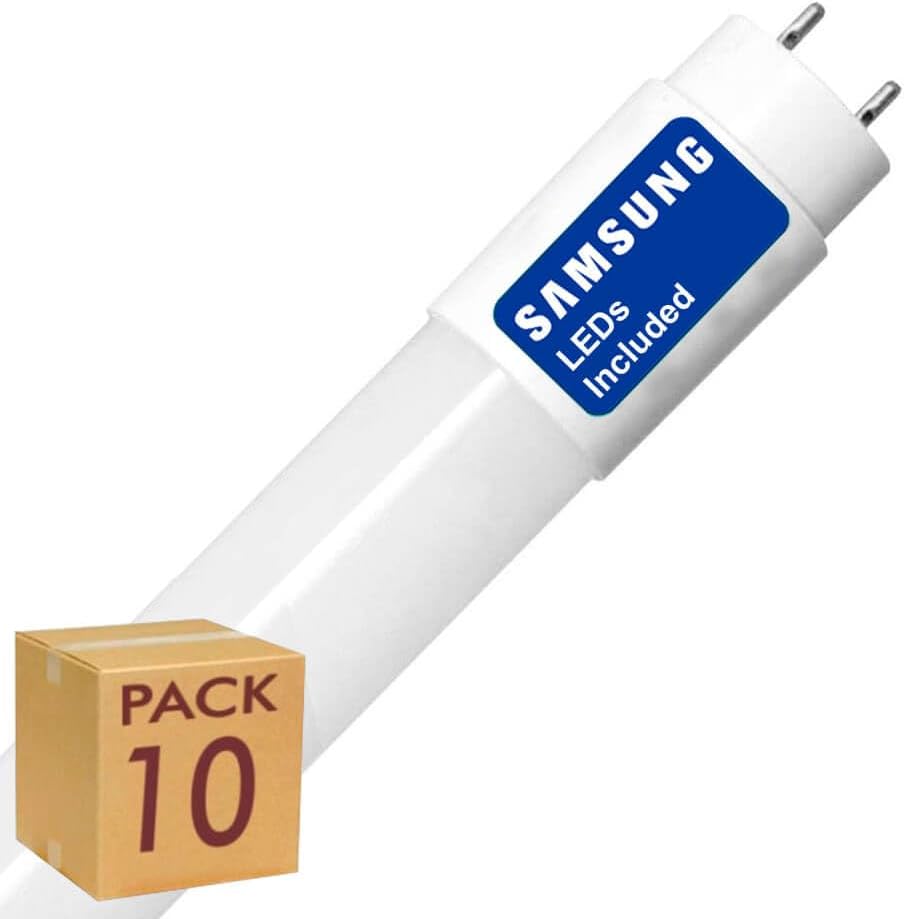 Pack x10 Tube LED 60cm 9W, SAMSUNG chip, Standard Fluorescent T8 G13 ...