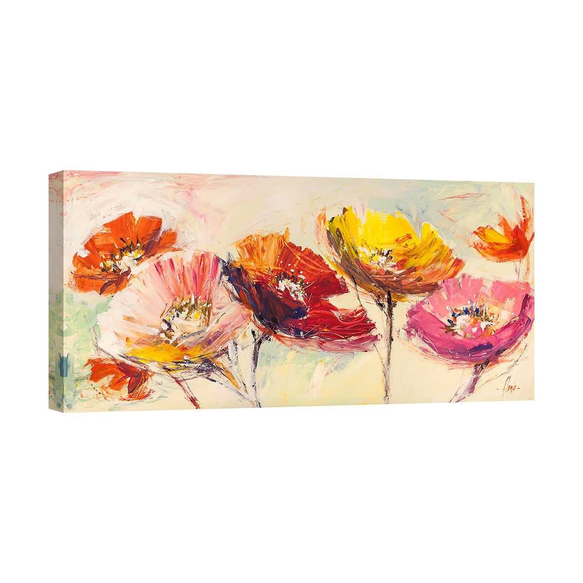 Cuadro floral colorido impresión en lienzo Nel vento Luigi Florio ...