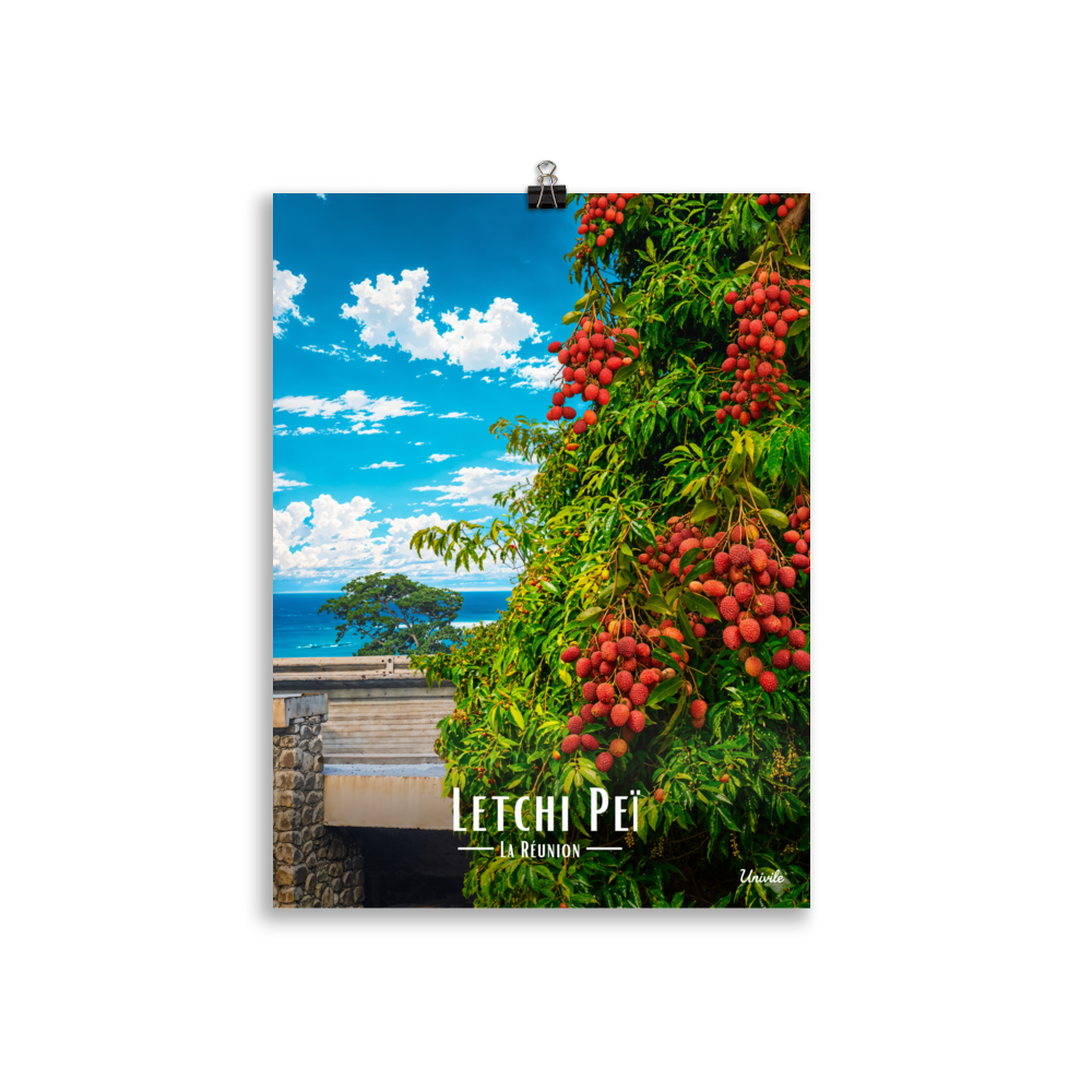 Affiche de La Réunion 'Letchi Péi' | Leroy Merlin