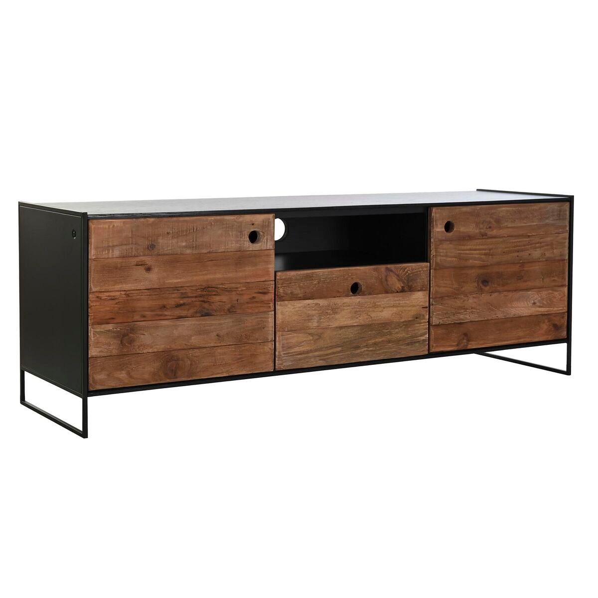 Mueble de TV DKD Home Decor 144,5 x 40 x 51 cm Negro Naranja Madera ...