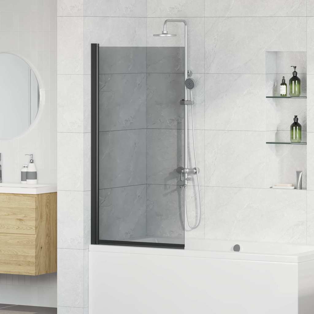 Pantalla de ducha de baño Negro 68 x 130 cm Vidrio templado vidaXL ...