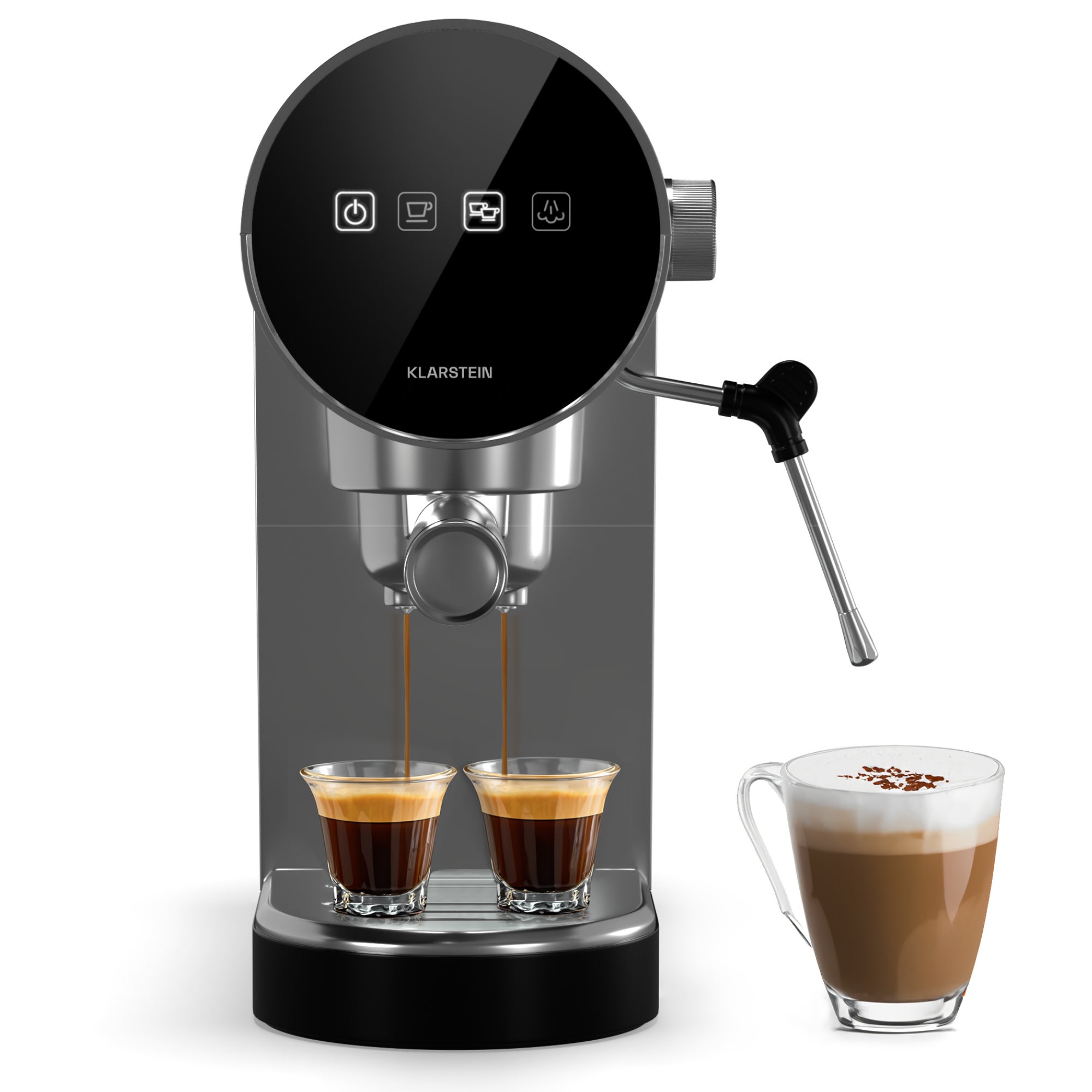 Klarstein Cafetière avec Mousseur de Lait, Machines à Café et Machines ...