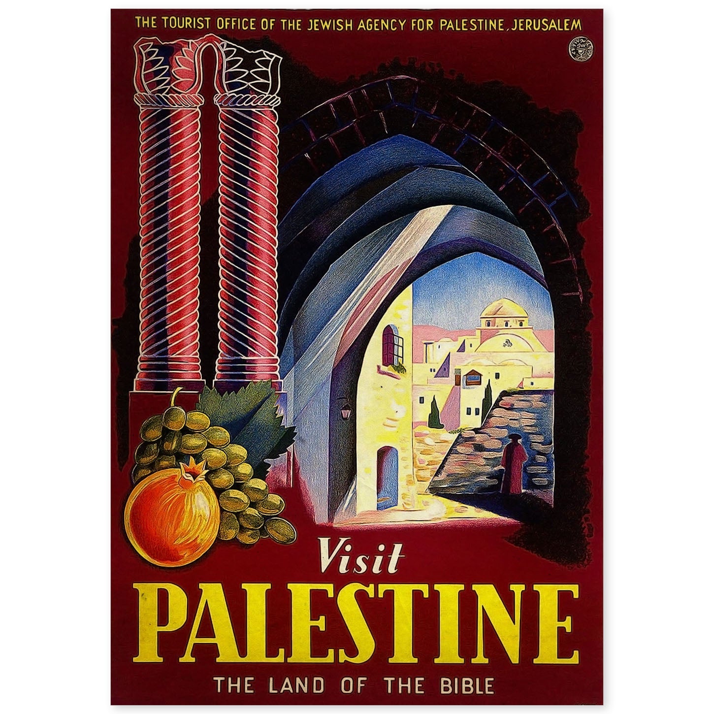Poster Vintage De Visita Palestina. Con Imagenes Vintage Y De ...
