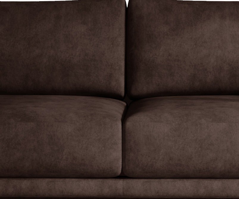 Canapé convertible design 4 places tissu vintage effet cuir marron et ...