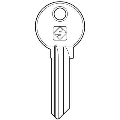 CLE PLATE CORBIN CB6 SILCA ACIER NICKELE | Leroy Merlin