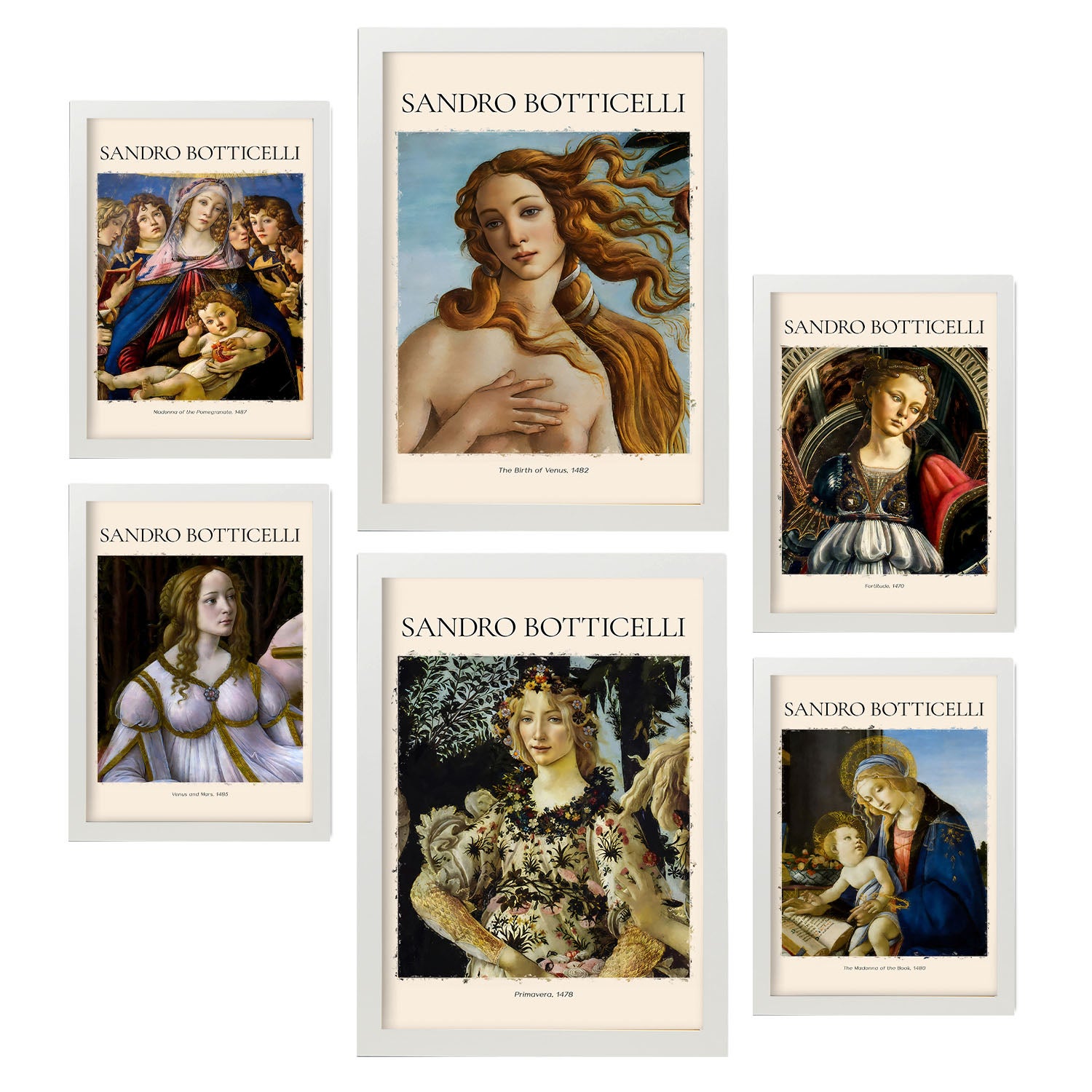 Poster Set Di 6 Sandro Boticelli Collezione Di Opere D'arte Quadri ...