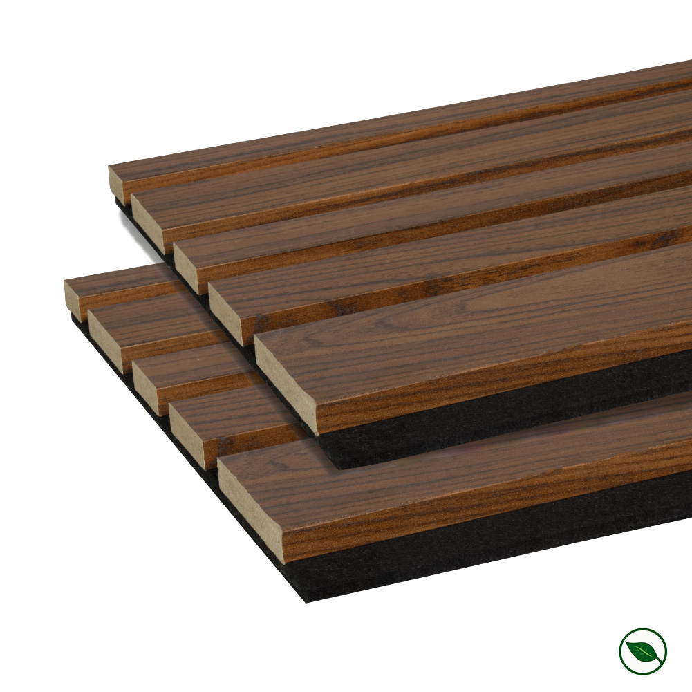 Lot de 2 Panneaux tasseaux bois MDF acoustic design BLEND décor noyer ...