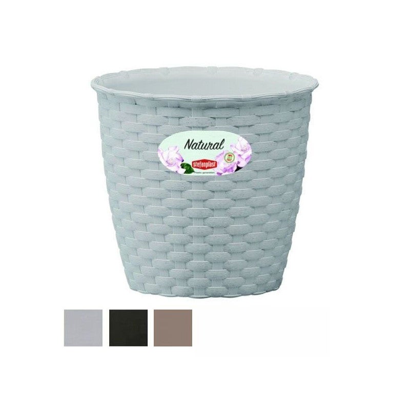 Jarrón redondo natural gris paloma 24 H 23 Stefanpl | Leroy Merlin