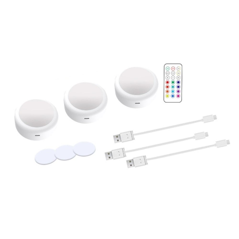 Focos LED recargables de 13 colores RGB, paquete de 3 White | Leroy Merlin