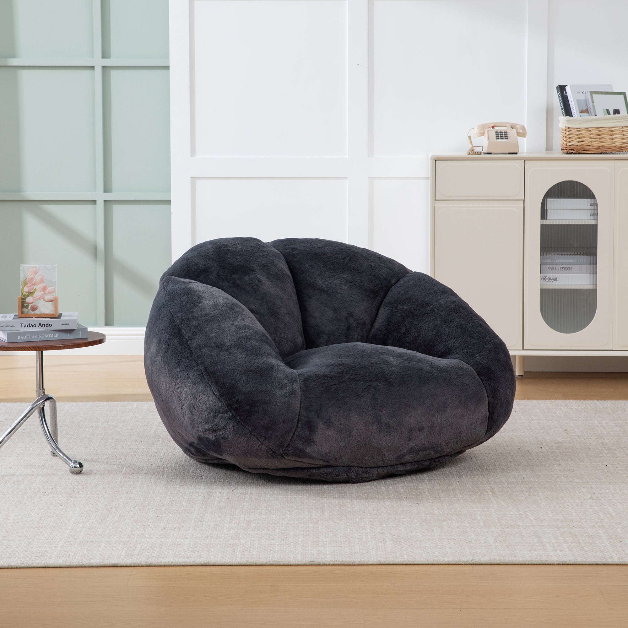 Fauteuil Pouf Lounge "Lazy Sofa" 100x90x57 cm, Design Enveloppant ...