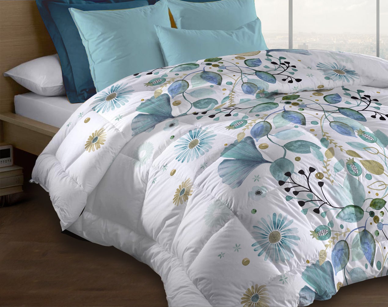 Couette microfibre 220x240 - Imprimée double-face - 550 grs/m2 - Bloom ...