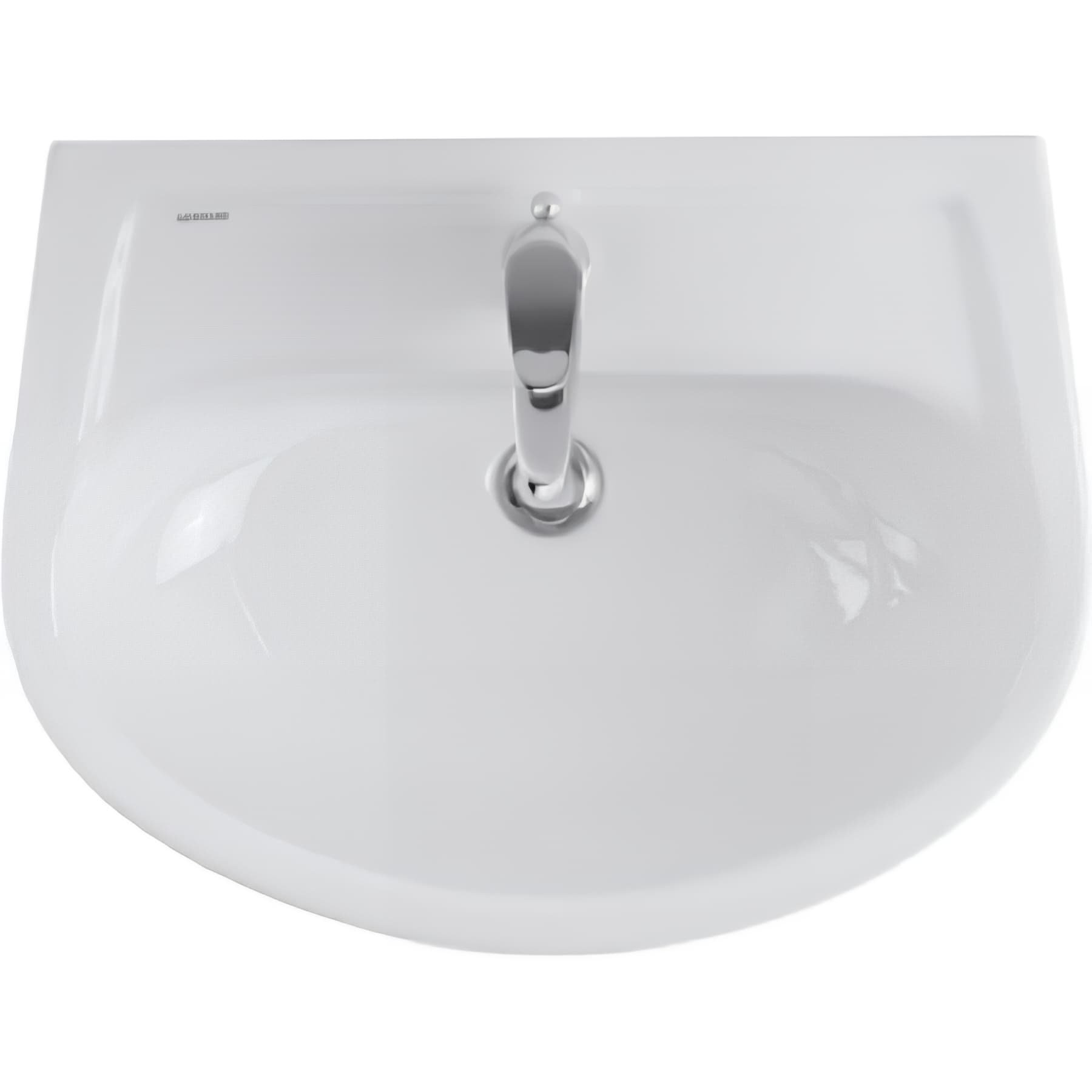 Lavabo 60cm mural céramique traditionnelle SANINDUSA Cetus blanc ...