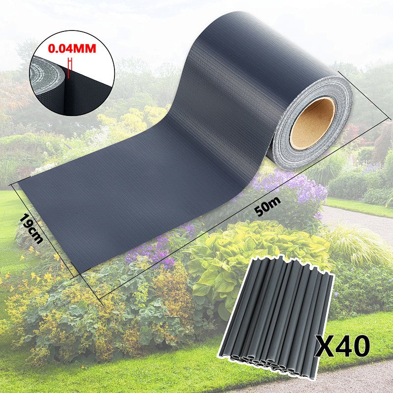 1 rollo de PVC antivistas para jardín y balcón - Rollo de 50 m x 19 cm ...