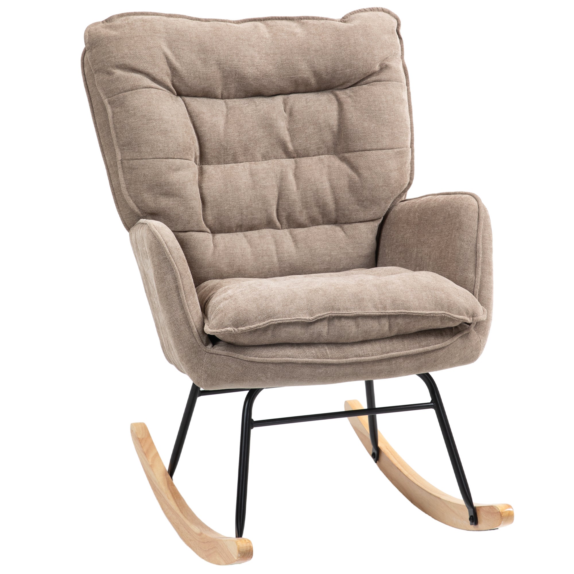 Swing chair, wide seat, high backrest, beech wood frame, up to 120 kg ...
