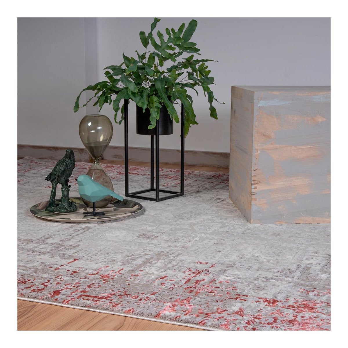 Tapis baroque en polyester Rose 240x340 PALMA | Leroy Merlin