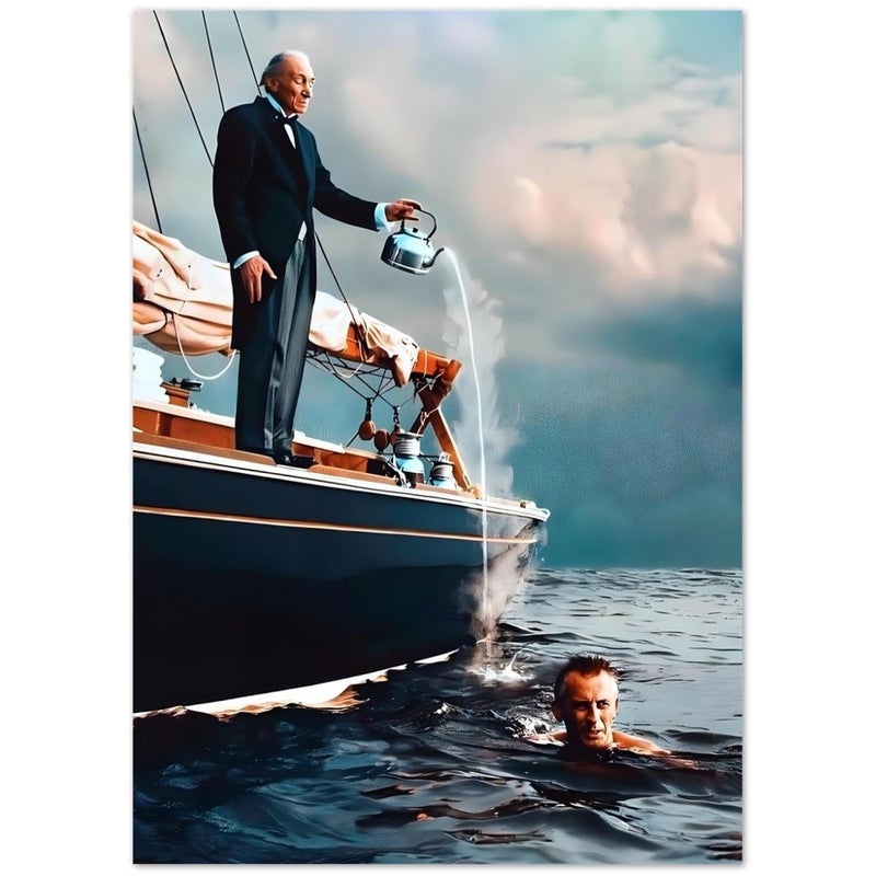 Poster luxe homme d'affaires 50x70 cm bleu lifestyle décoration murale ...