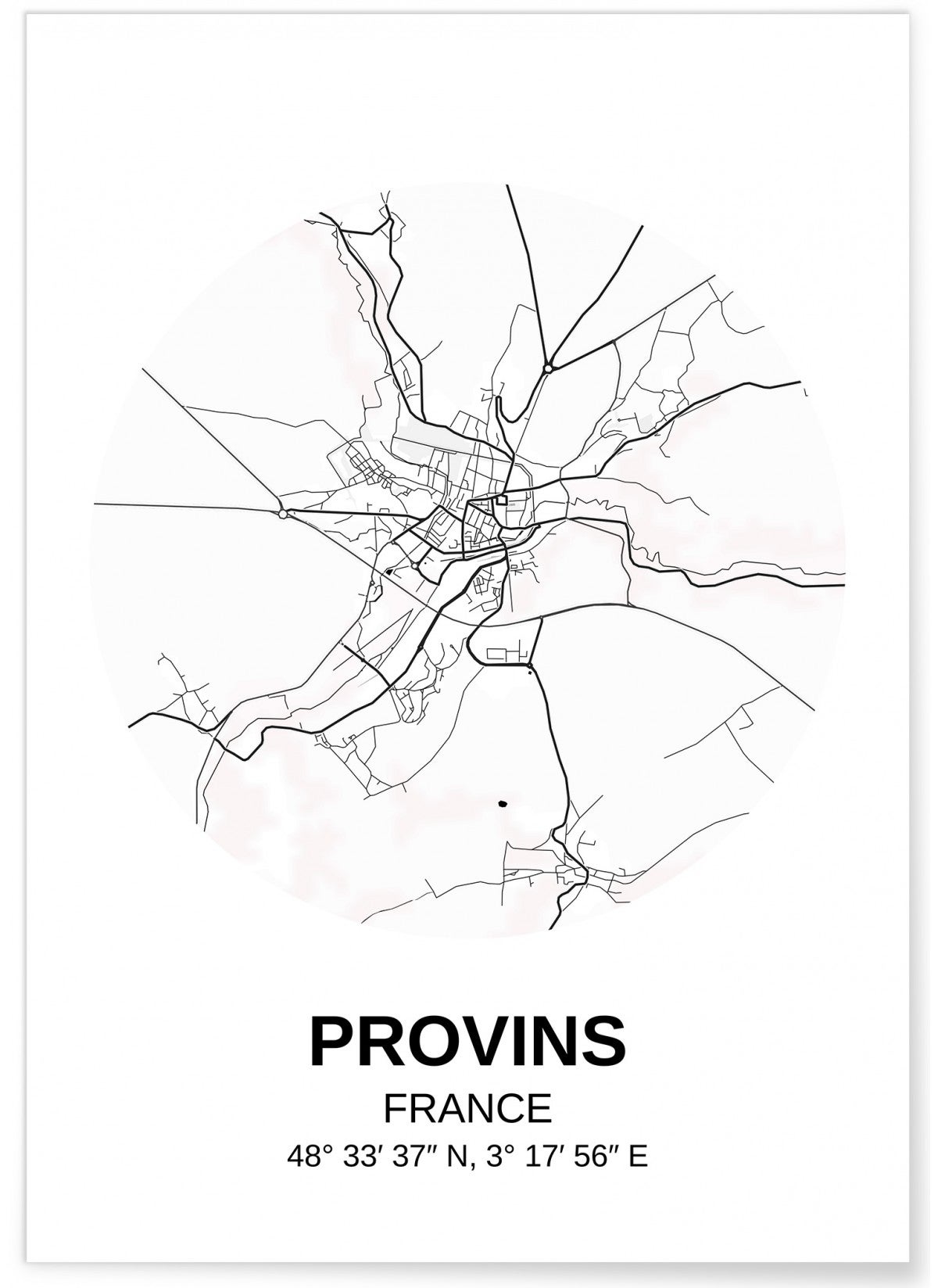 Affiche Carte Provins - Format A3 - | Leroy Merlin