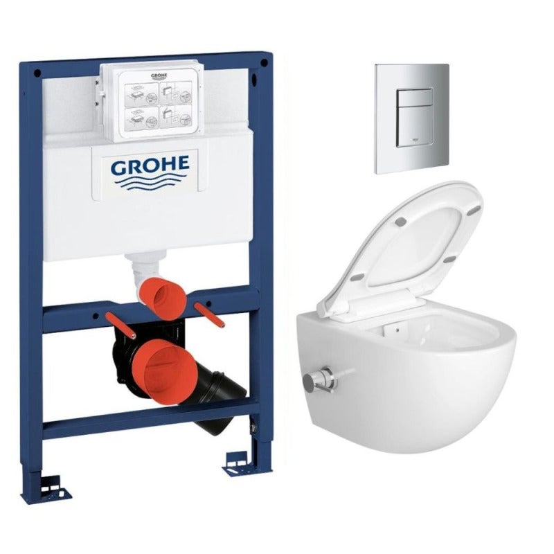 Grohe Pack WC Bâti-support + WC sans bride SAT avec bidet ...