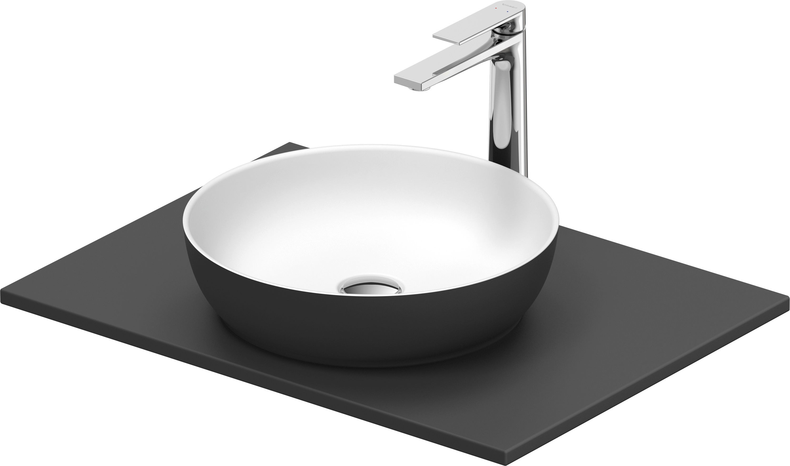 Set de lavabos Duravit Sivida rond avec console 680x500x123mm ...