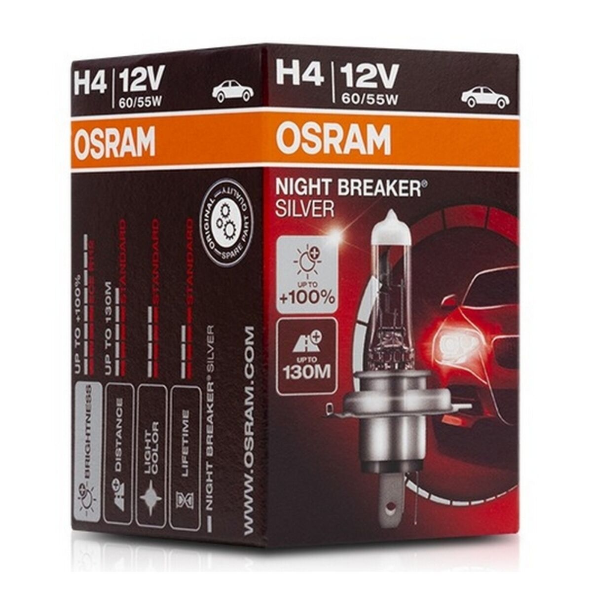 Ampoule pour voiture Osram 64193NBS H4 60/55W 12V | Bricoman