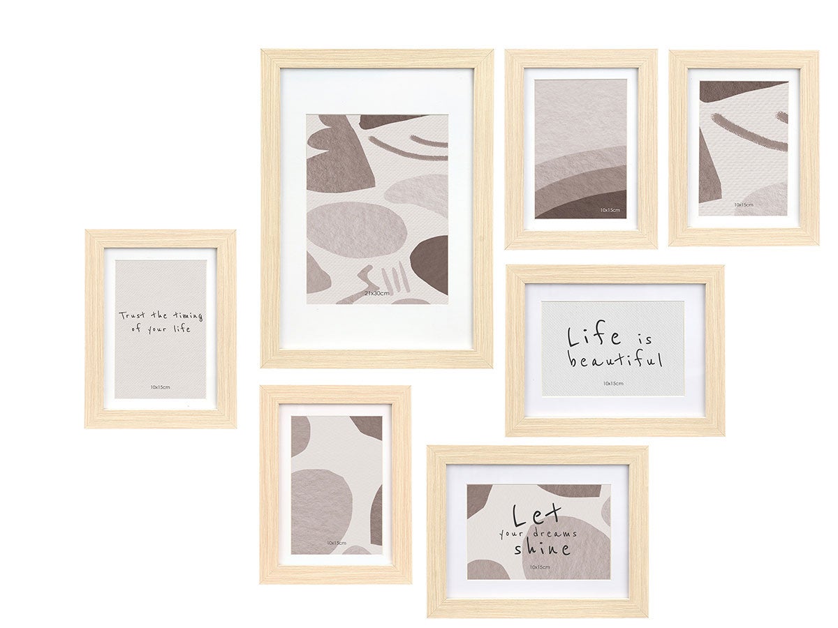 Cadre photo multiple 7 photos / cadre photo naturel mural | Leroy Merlin