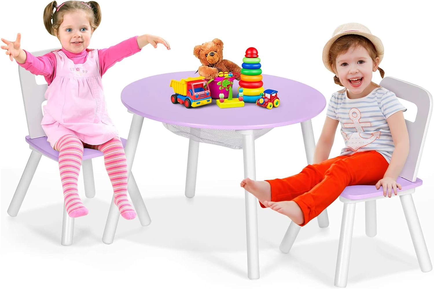 Mesa infantil con 2 sillas, 3-7 años, ergonómica - Mesa de actividades ...