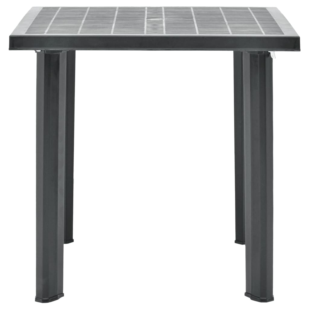 Table de jardin en plastique gris anthracite 80x75x72 cm | Leroy Merlin