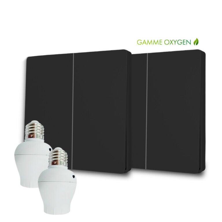 Kit interrupteur va-et-vient sans fil et sans pile prêt à poser - 2 ...