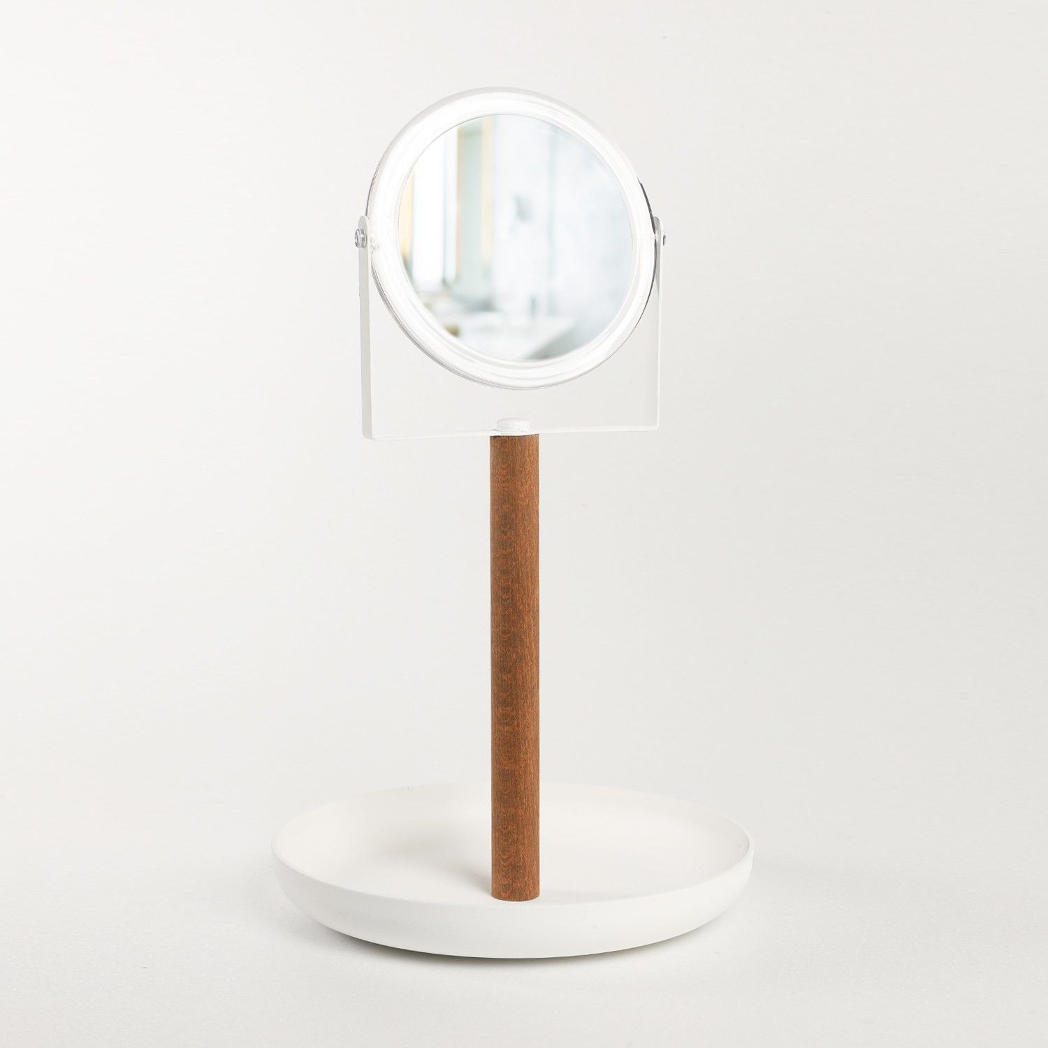 Présentoir de bijoux avec miroir Maxipile D20,5xH19cm Pin massif foncé ...