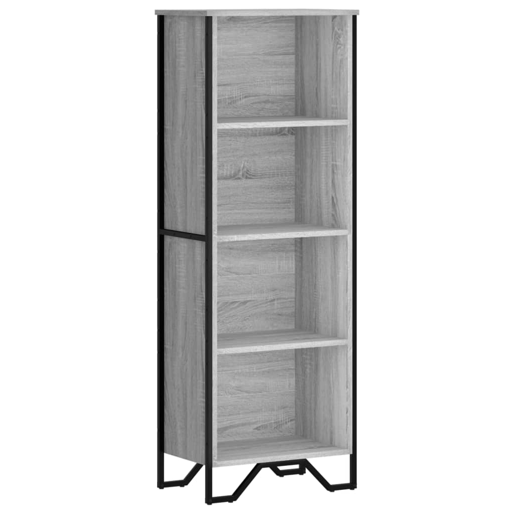Bibliothèque étagère meuble de rangement - sonoma gris 50x31x137,5 cm ...