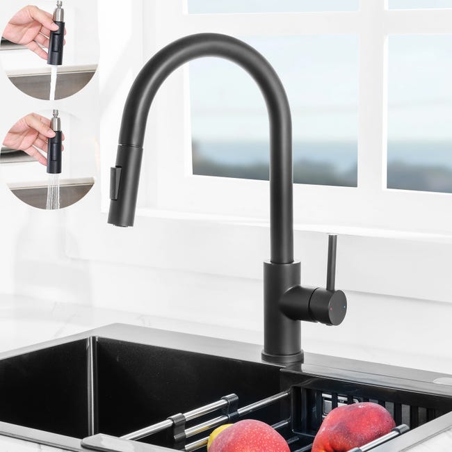 Robinet de cuisine, mitigeur avec douchette extractible, Robinet de ...