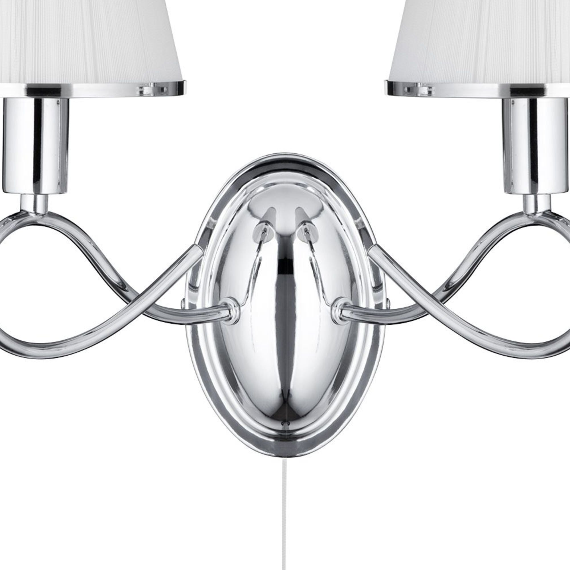 Applique murale Simplicity Chrome 2 ampoules 32cm | Leroy Merlin