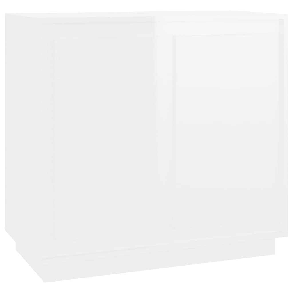 Buffet en contreplaqué blanc brillant 80x34x75 cm - COMFORTXL | Leroy ...