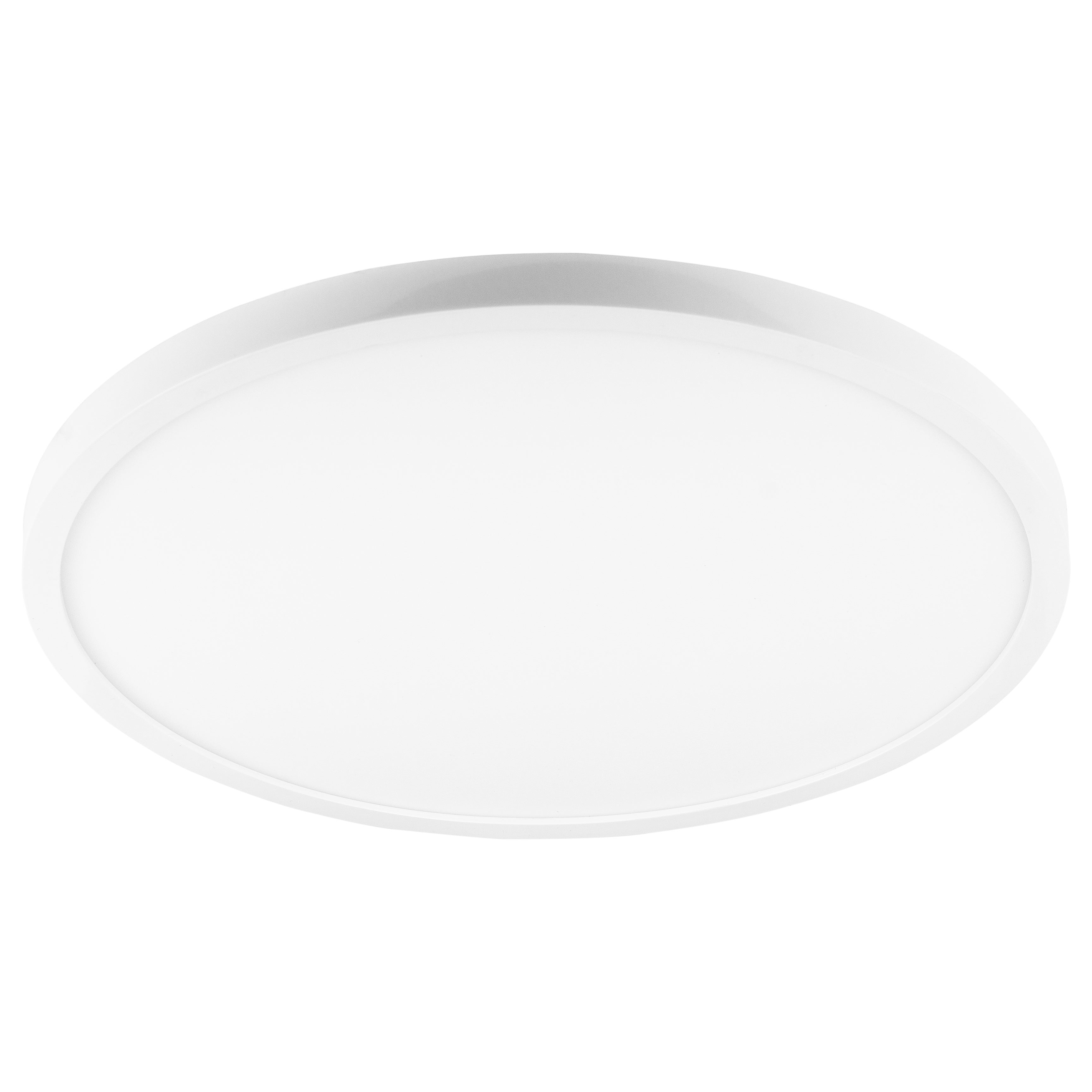 Plafonnier extra-plat rond 4000K 2100Lm Blanc mat - INDIGO | Leroy Merlin
