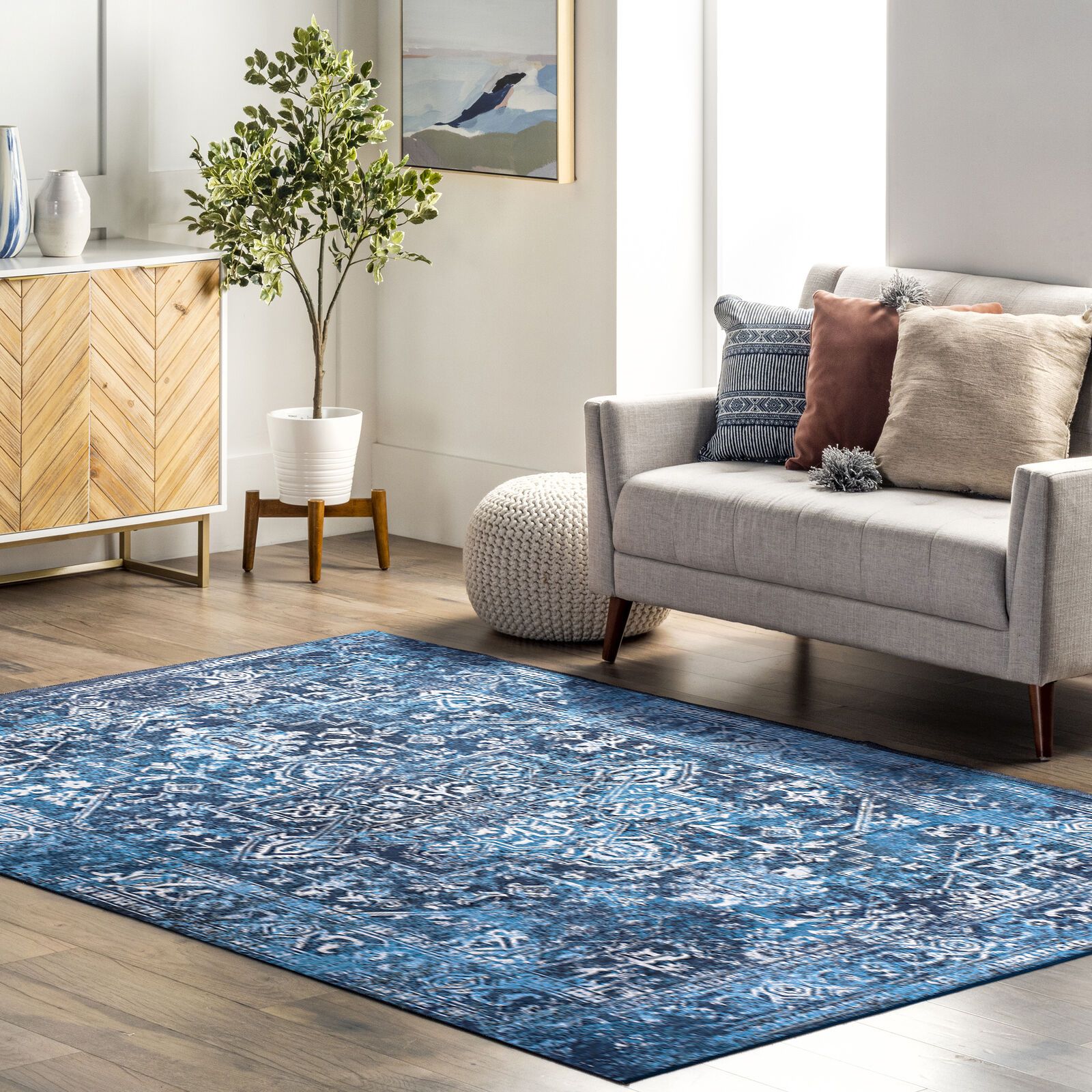 ALFOMBRA DESIGN 180X260 DARK BLUE | Leroy Merlin