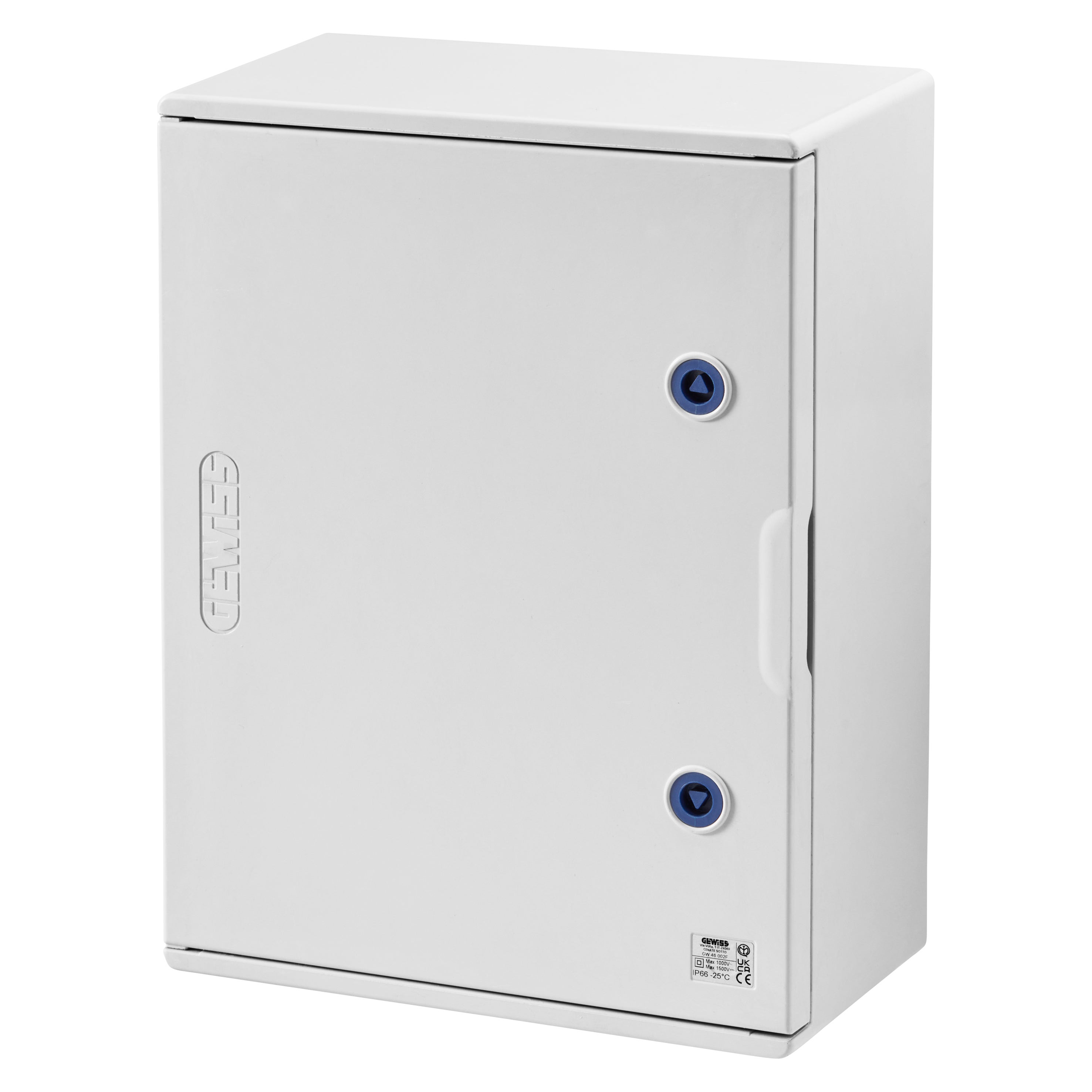 Coffret en polyester à porte pleine avec serrure IP66 Gris 40.5x65x20 ...